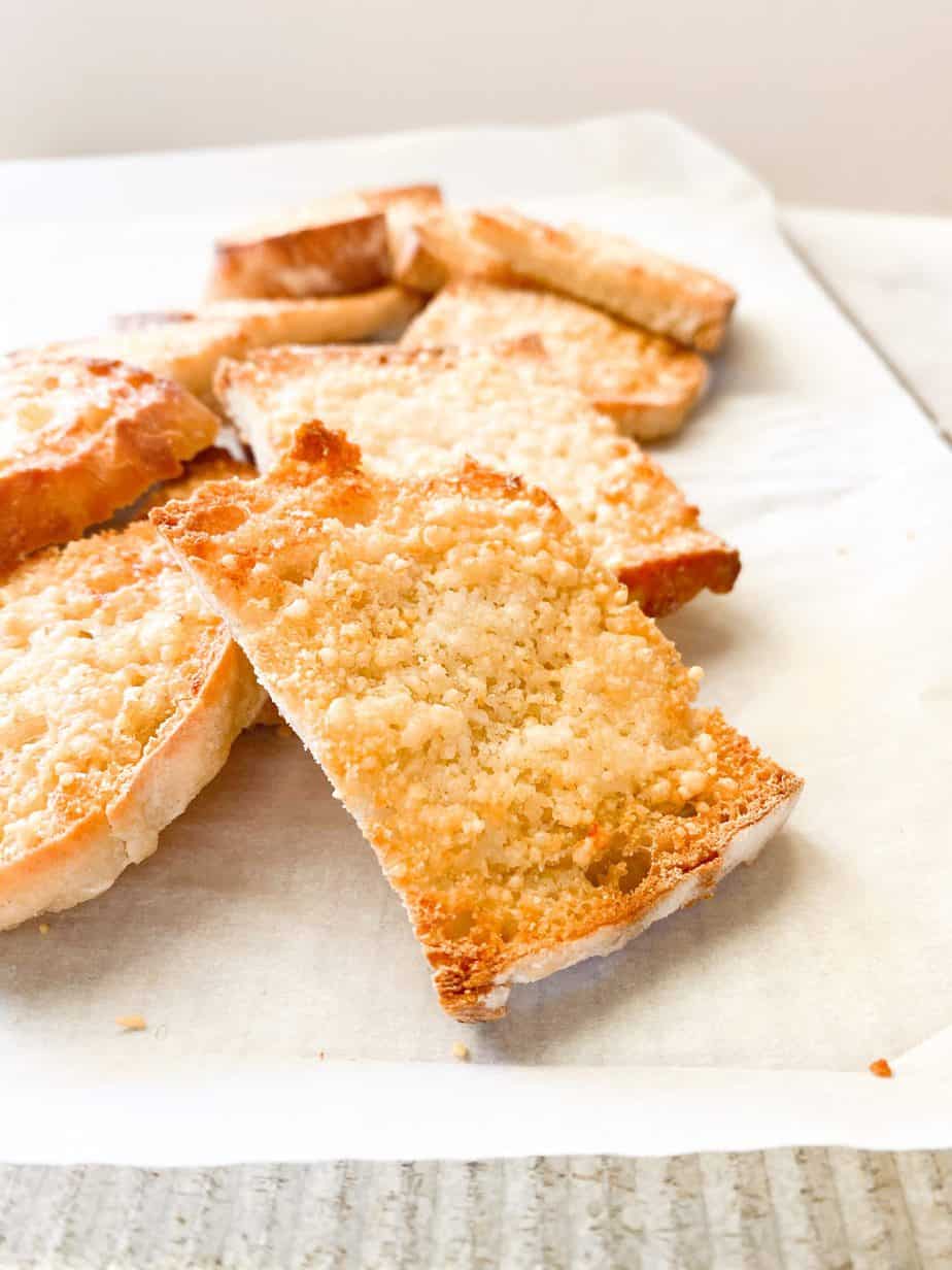 Parmesan Garlic Crostini - To Eat, Drink & Be Married